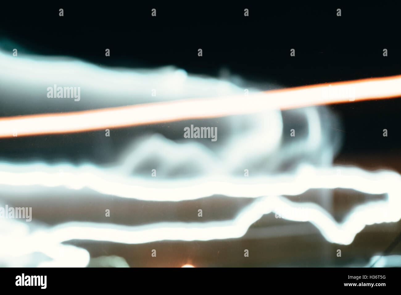 Abstract lines of light in the darkness Stock Photo - Alamy