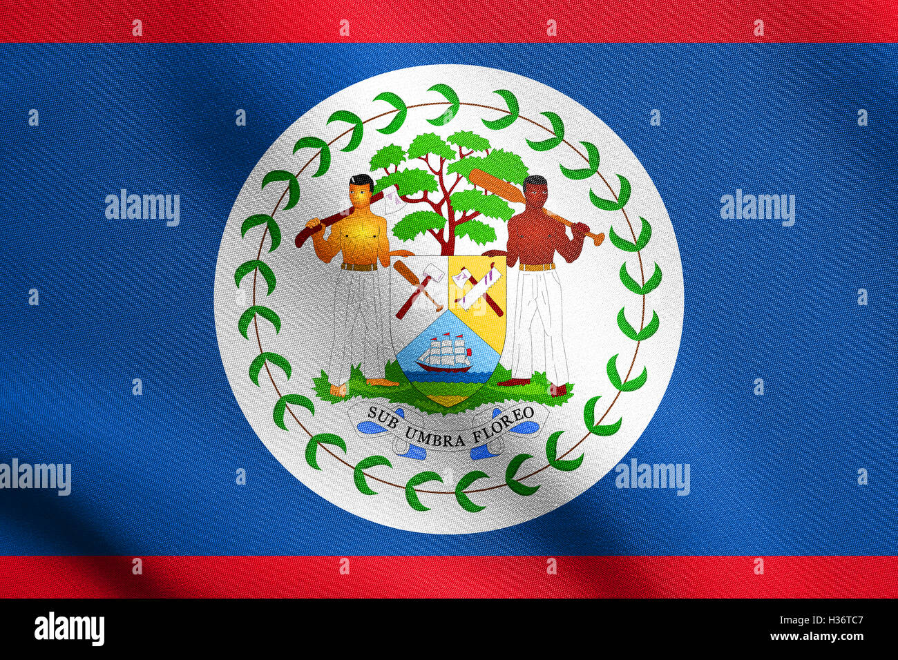 Belizean national official flag. Patriotic symbol, banner, element ...