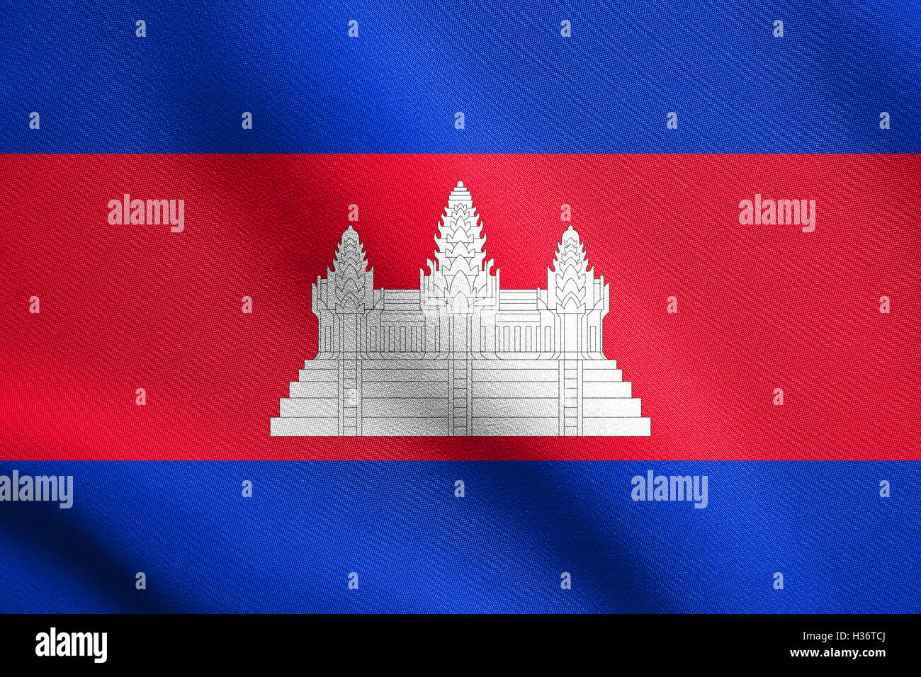Cambodian national official flag. Patriotic symbol, banner, element ...