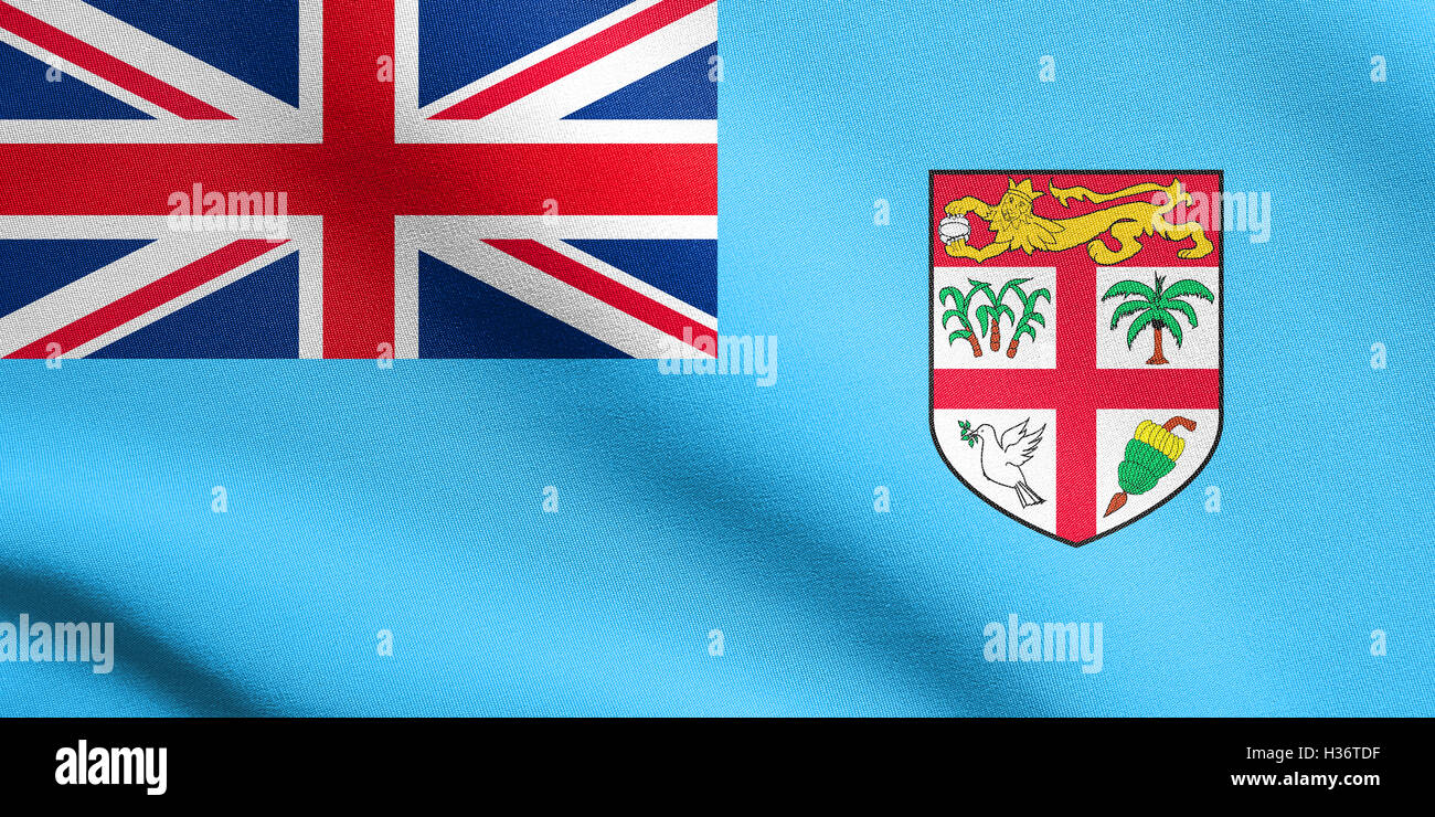 Fijian national official flag. Patriotic symbol, banner, element ...