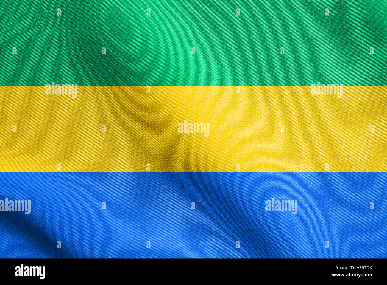 Gabonese national official flag. African patriotic symbol, banner ...