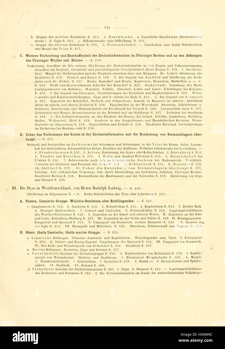 This geological text discusses the Dyas, the Zechstein formation, and ...