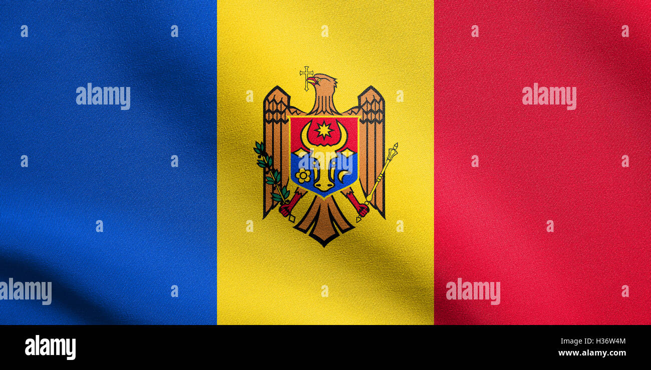 Moldovan national official flag. Patriotic symbol, banner, element ...