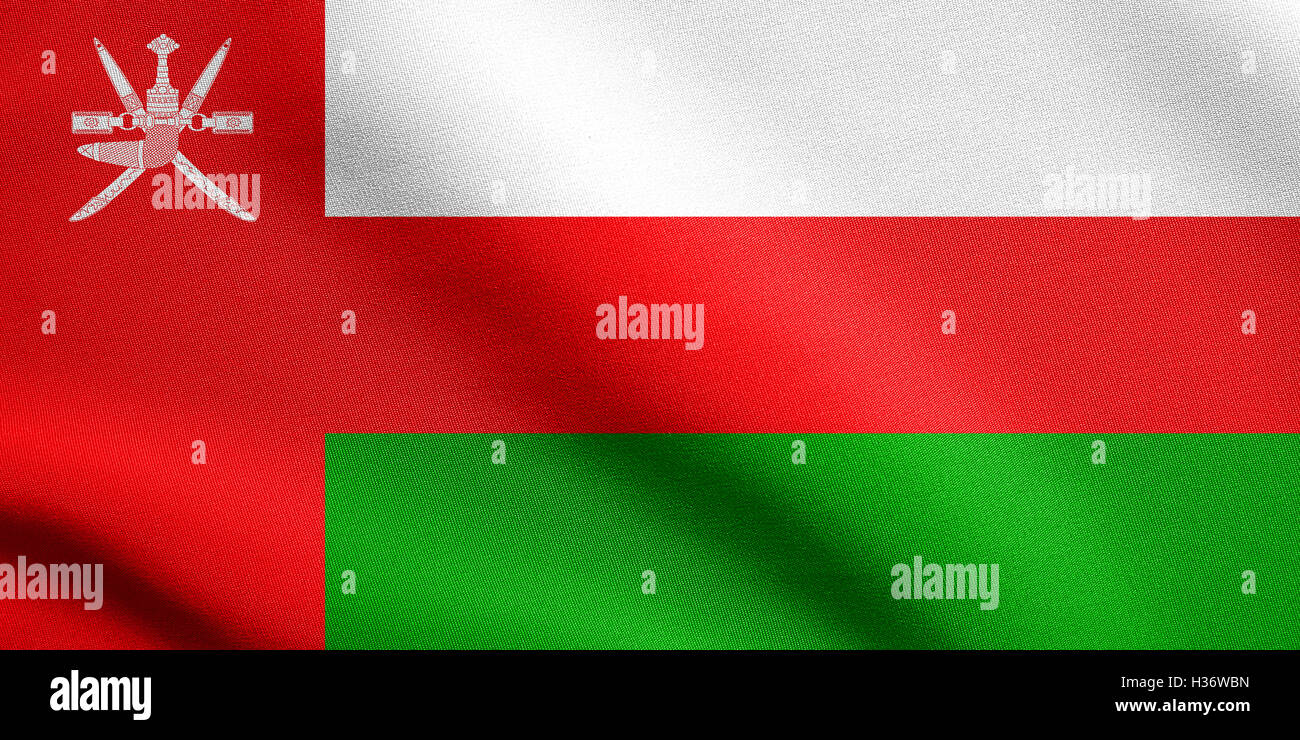 Omani national official flag. Patriotic symbol, banner, element ...
