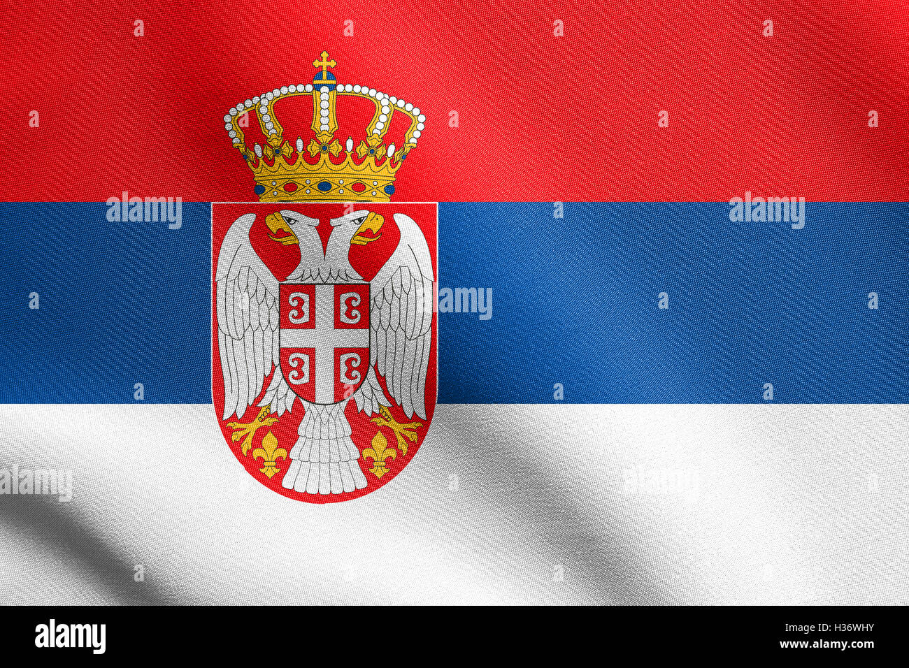 Serbian national official flag. Patriotic symbol, banner, element ...