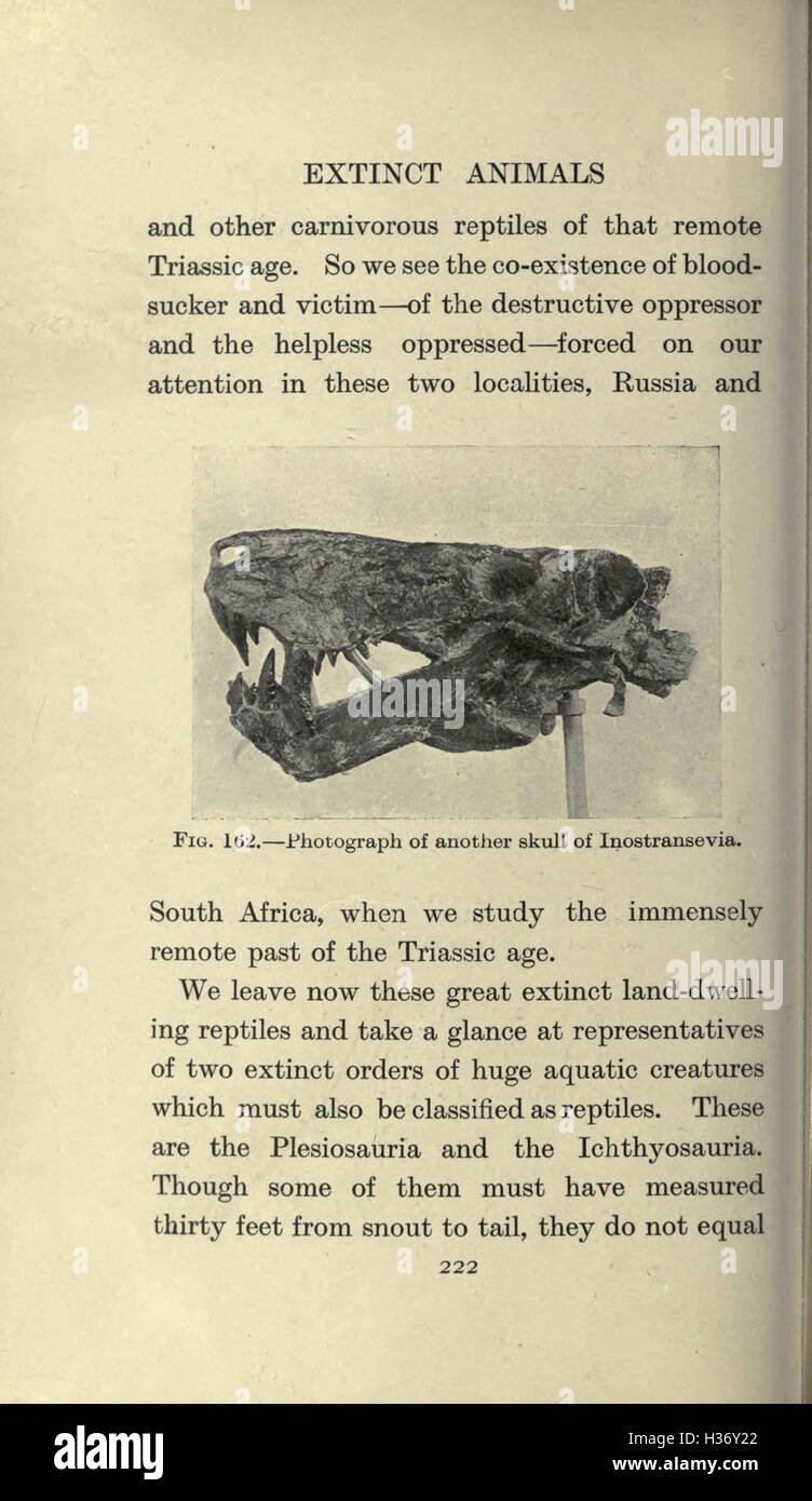 This page discusses various extinct animal species, providing ...