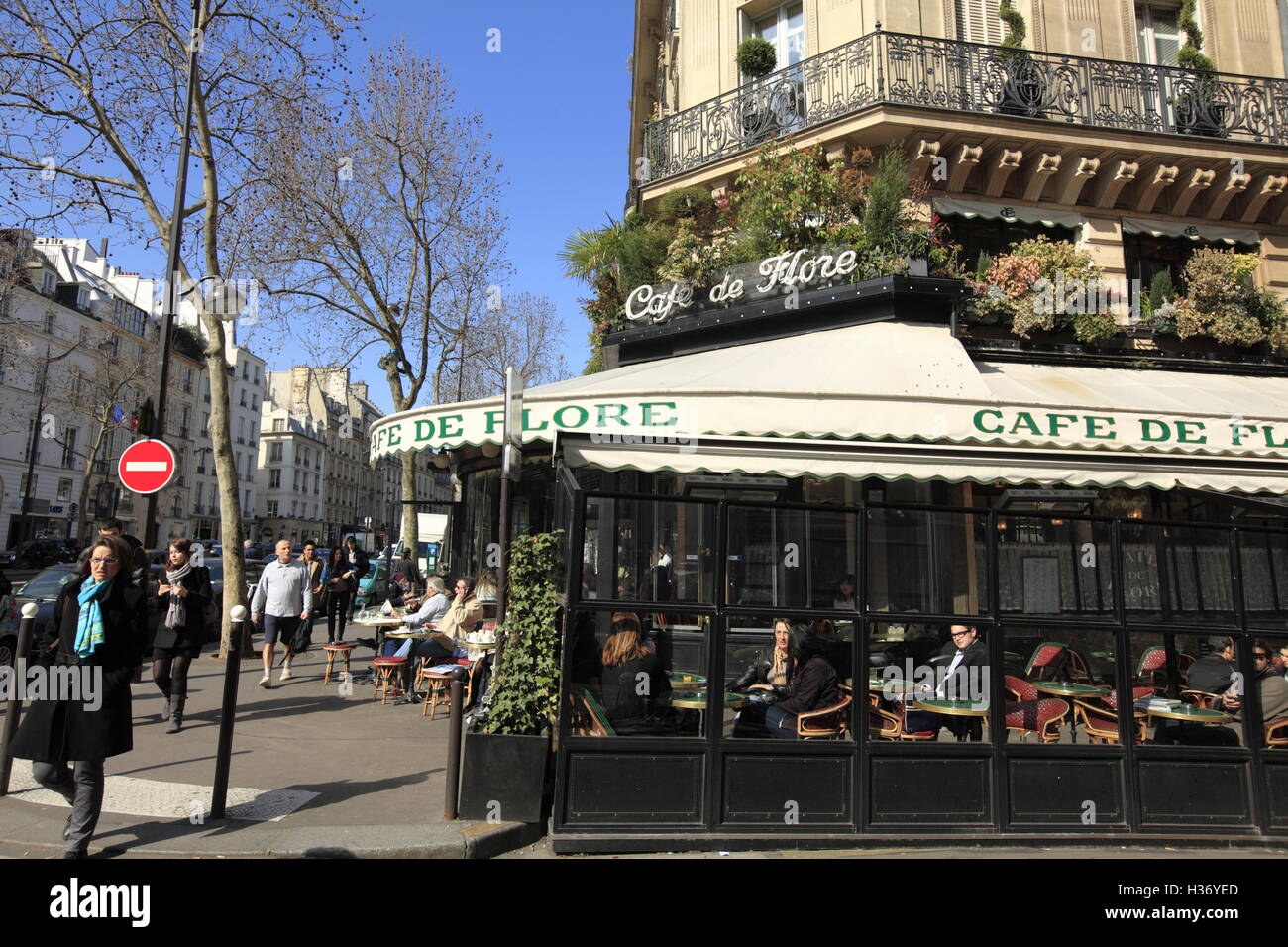 Cafe de Flore.Paris.France Stock Photo - Alamy