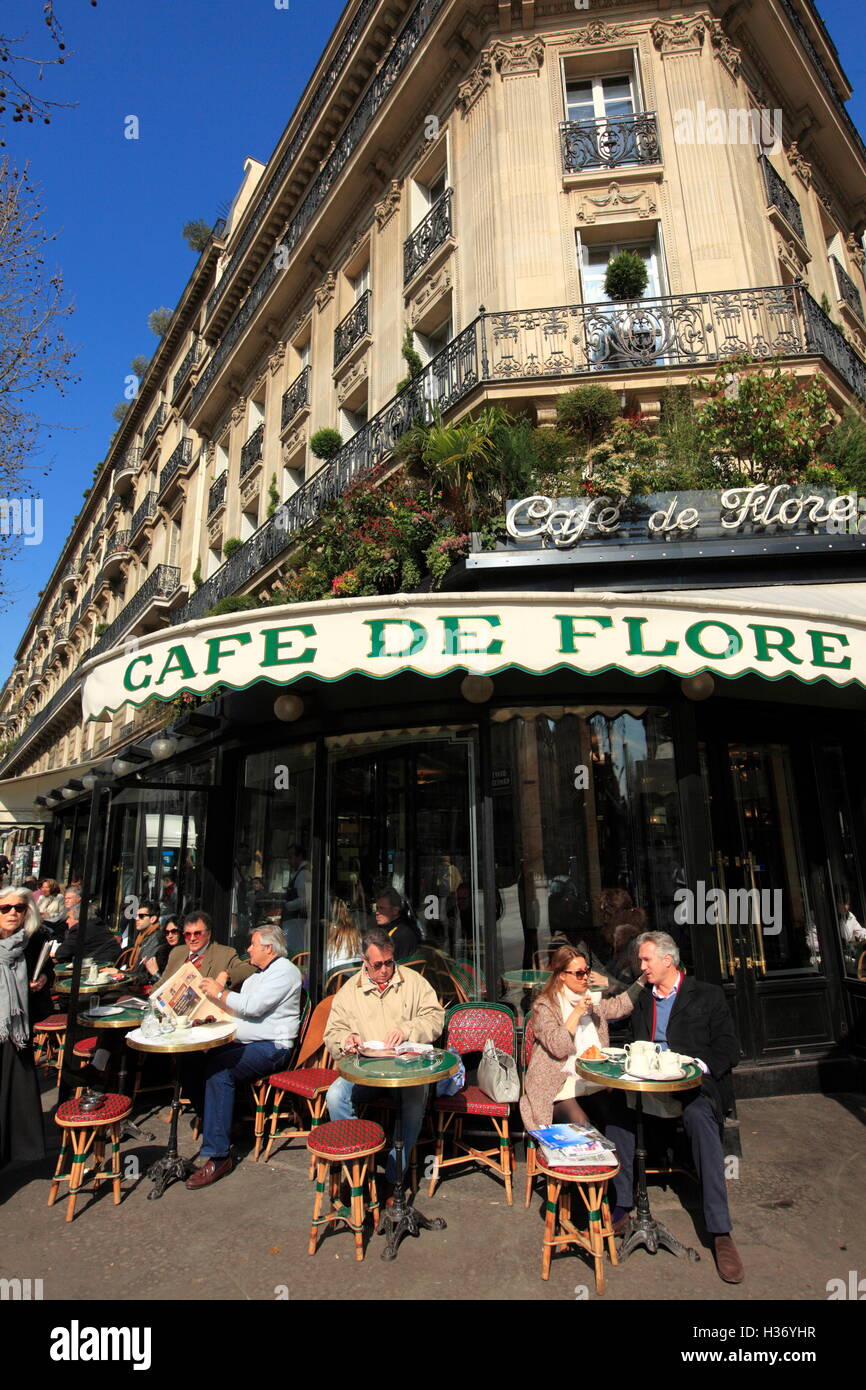 Cafe de Flore.Paris.France Stock Photo - Alamy