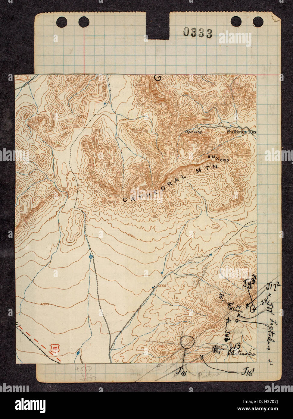 These field notes and maps document the geological survey of the Glass ...