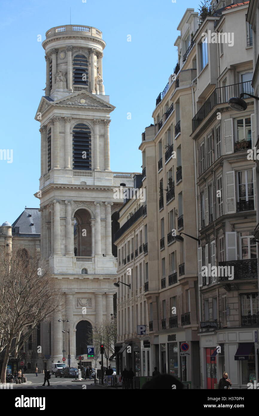 Cityscape with church of saint sulpice hi-res stock photography and ...