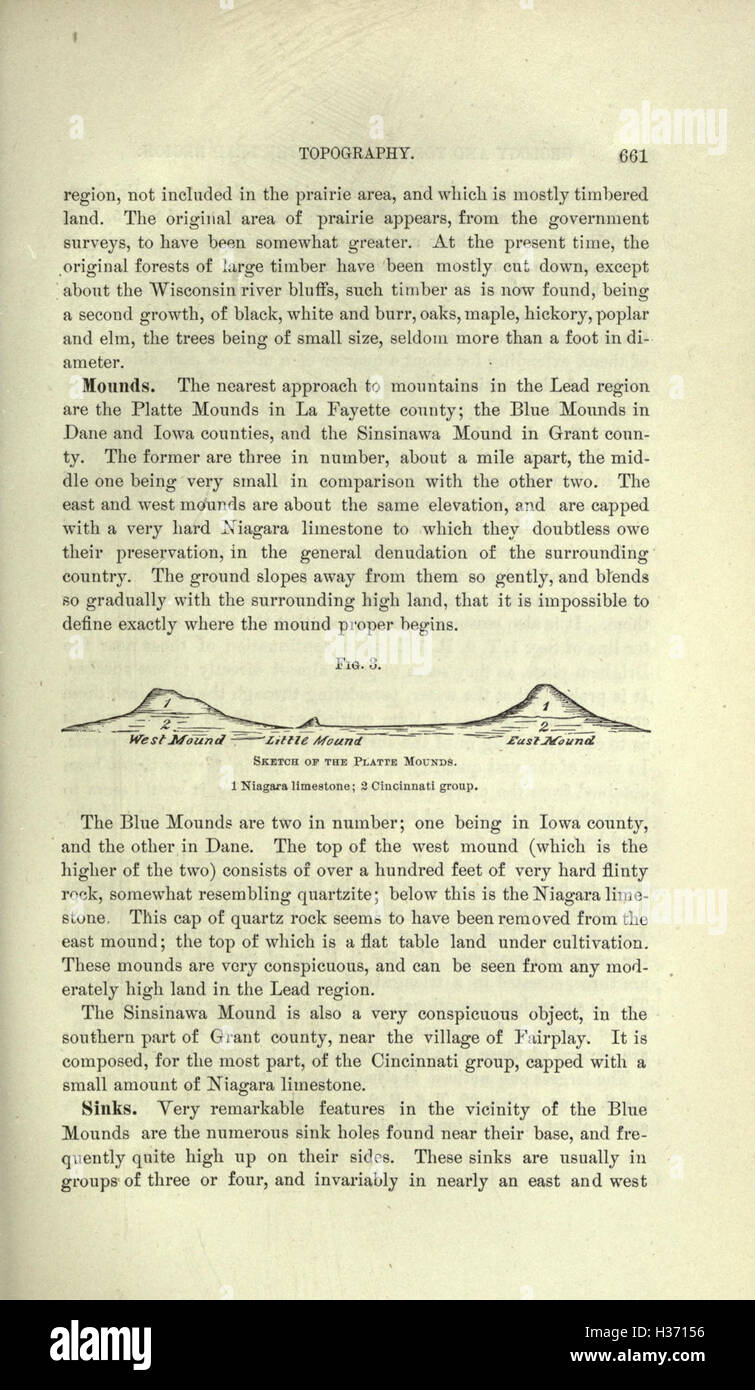 This page discusses the geological formations and features of Wisconsin ...