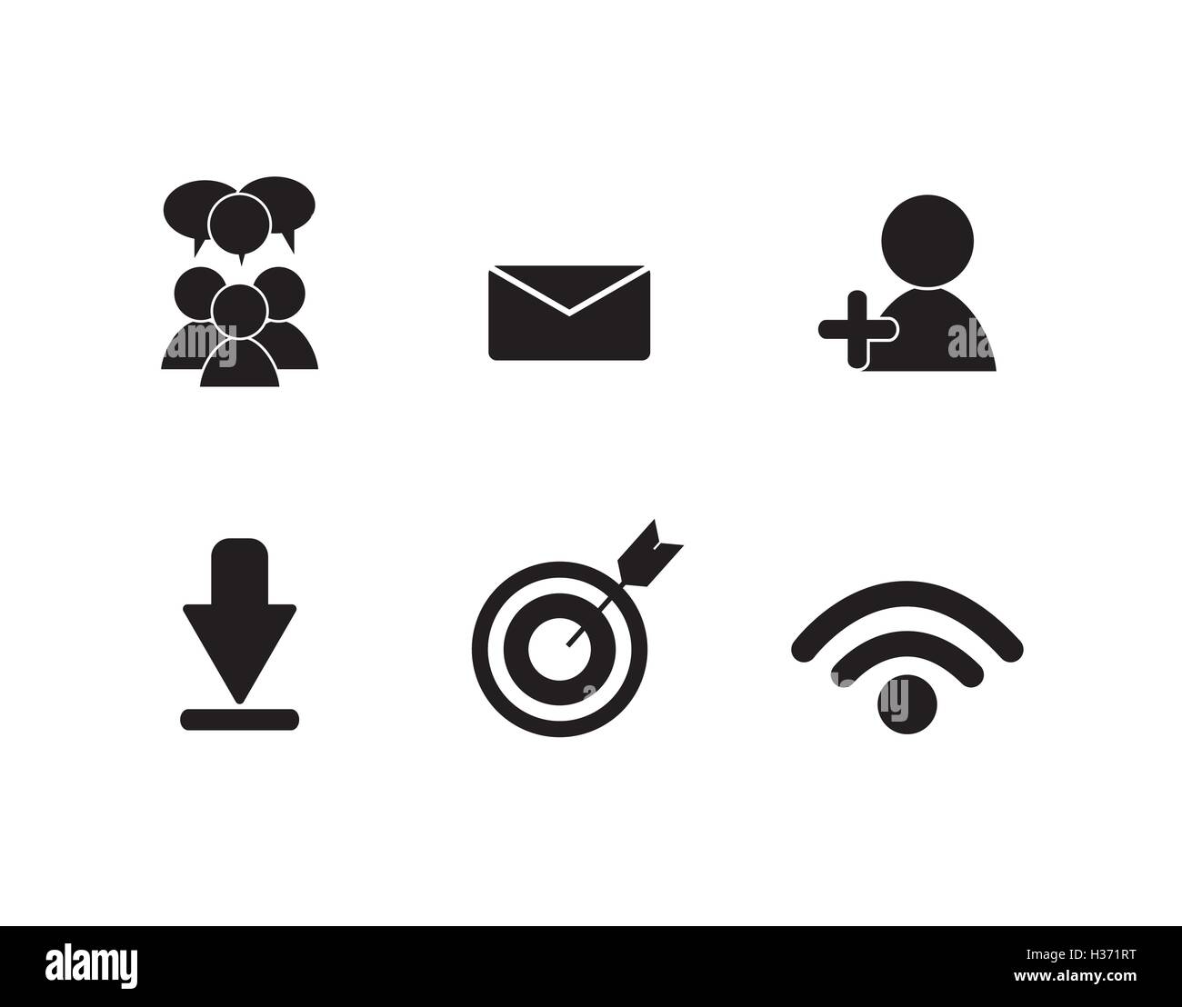 digital social network communication related icons image Stock Vector ...