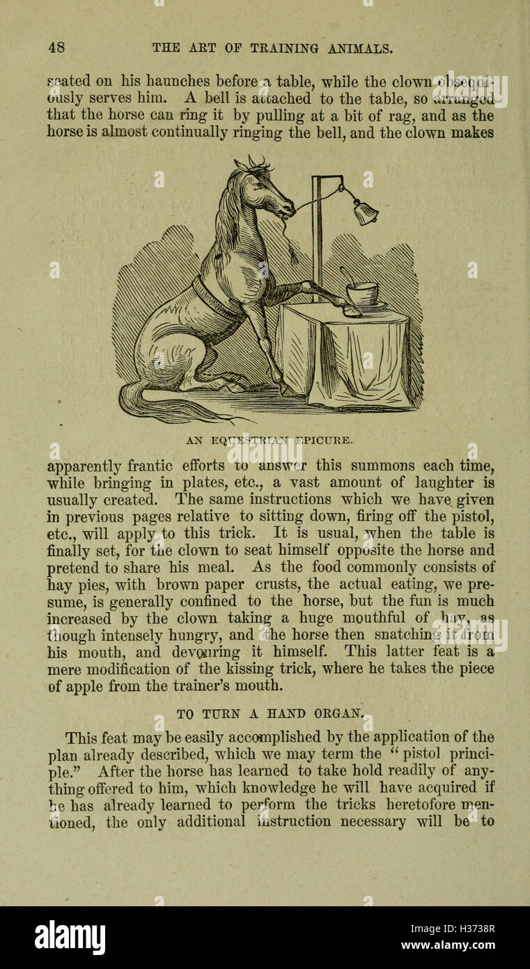 This page discusses methods and techniques for training animals ...