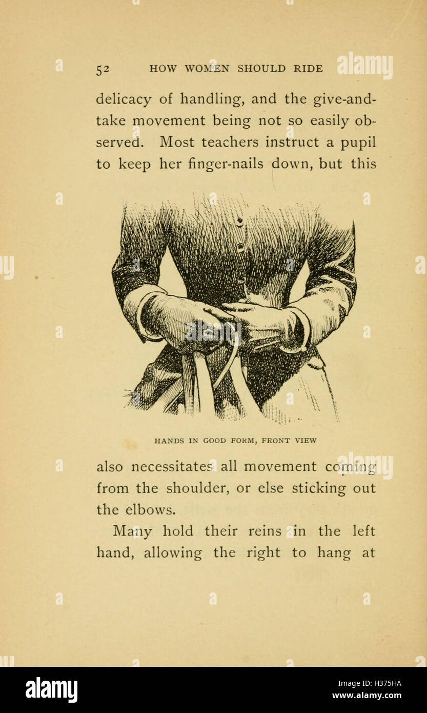 A guide for women on horseback riding techniques, focusing on proper ...