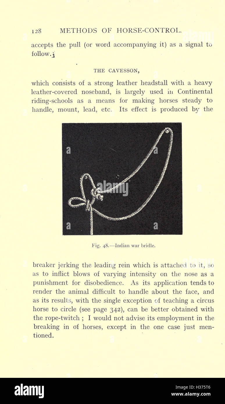 This page features an illustrated guide to horse-breaking techniques ...