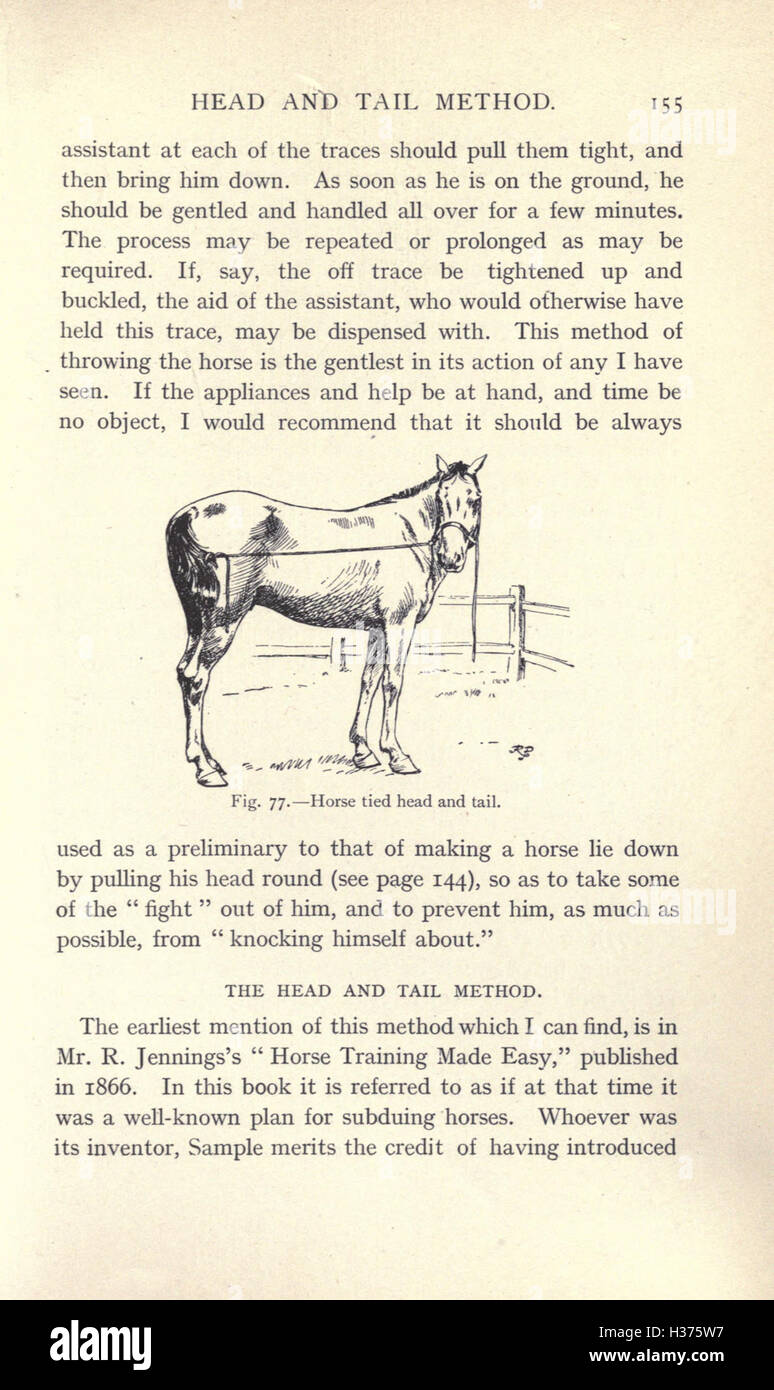 This illustrated guide focuses on horse-breaking techniques, showing ...