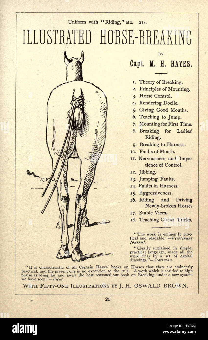 This work provides a visual guide to horse training techniques ...