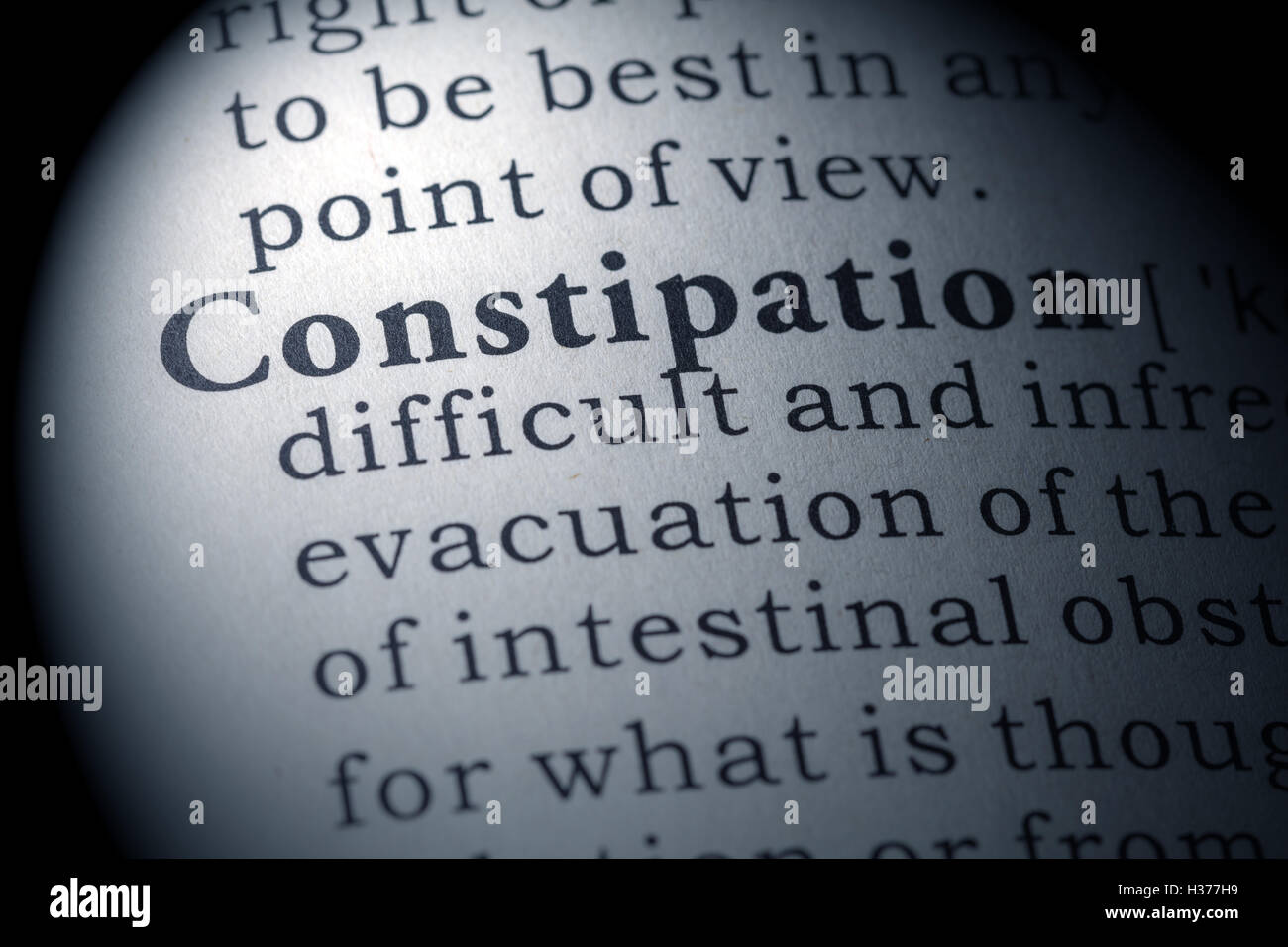 Fake Dictionary, Dictionary definition of the word constipation Stock ...
