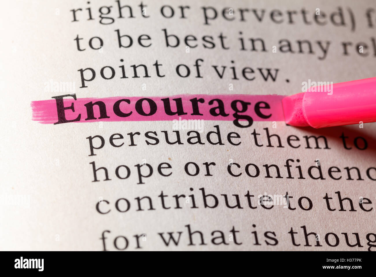 Fake Dictionary, Dictionary definition of the word encourage Stock ...