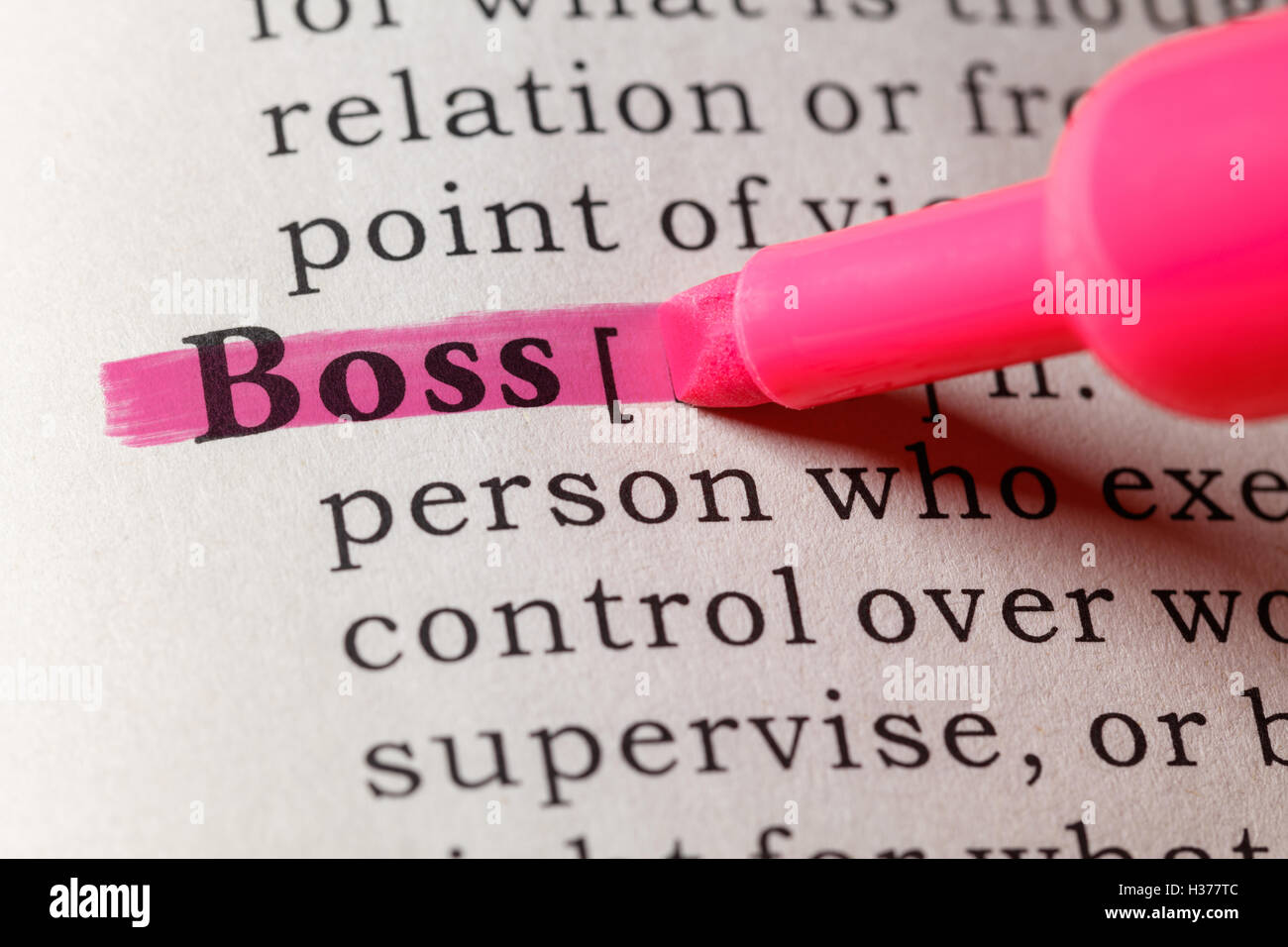 Boss word hi-res stock photography and images - Alamy