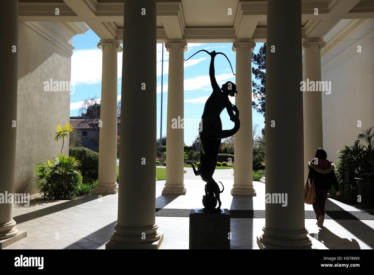 Statue of Diana at the entrance of Virginia Steele Scott Gallery of ...