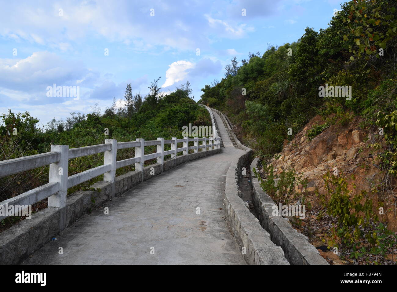 rural cement road in vietnam Stock Photo - Alamy