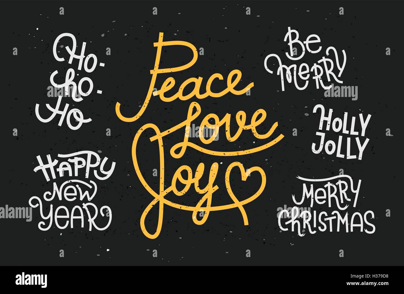 Collection of hand written Christmas phrases for invitations, greeting ... Collection of hand written Christmas phrases for invitations, greeting ...