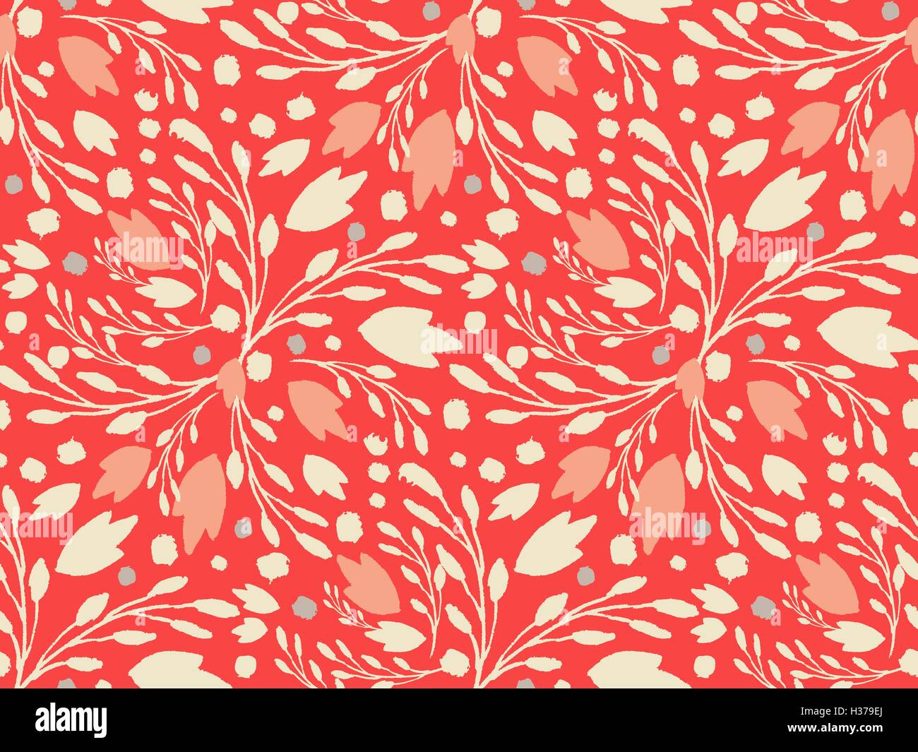 Organic floral pattern in rich warm colors Stock Vector Image & Art - Alamy