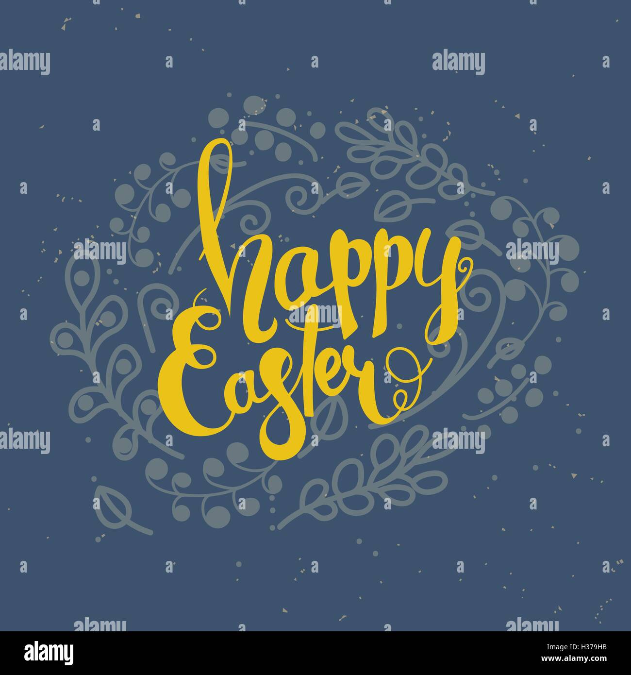 Happy Easter hand lettering card Stock Vector Image & Art - Alamy