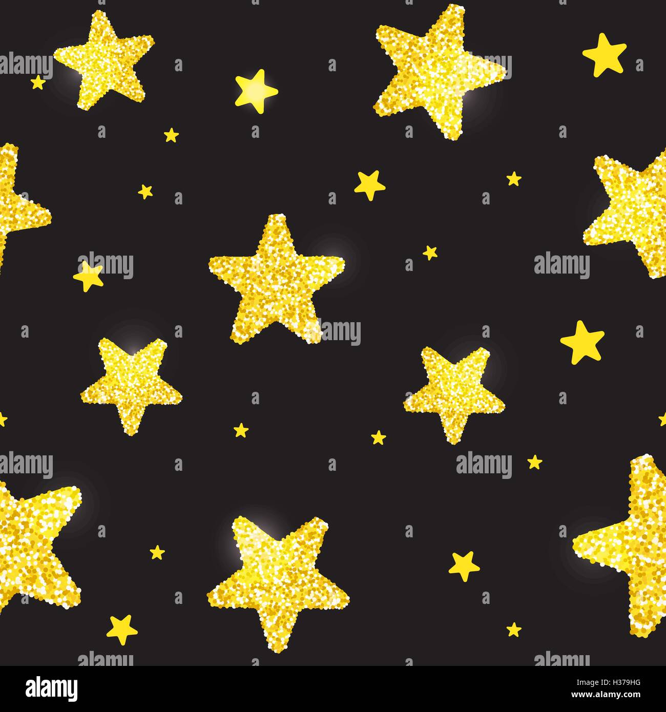 Seamless golden glitter stars pattern Stock Vector Image & Art - Alamy