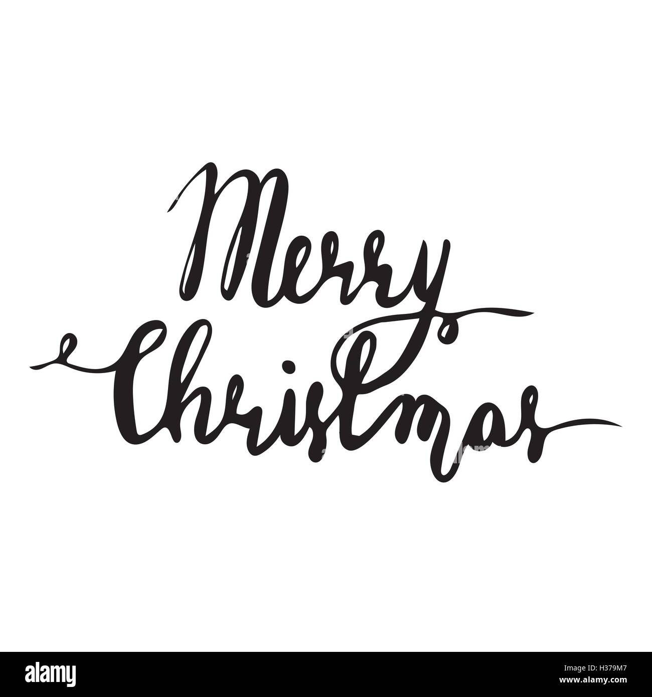 Merry christmas calligraphy shiny Stock Vector Images - Alamy
