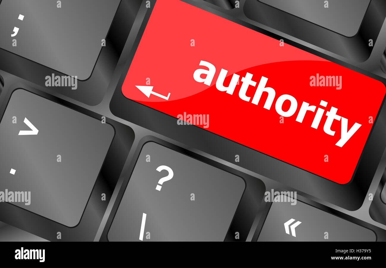 authority button on computer keyboard key Stock Photo - Alamy