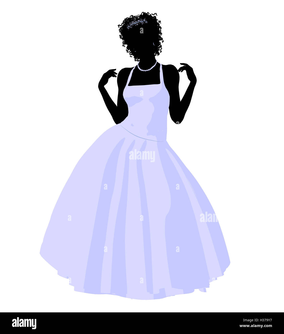 African American Wedding Bride Silhouette Stock Photo - Alamy