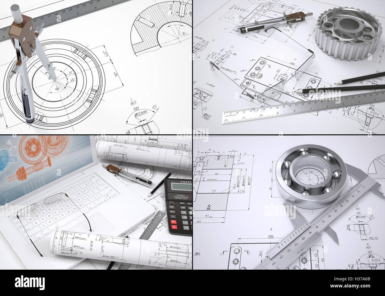 Collection of images on engineering topics Stock Photo - Alamy