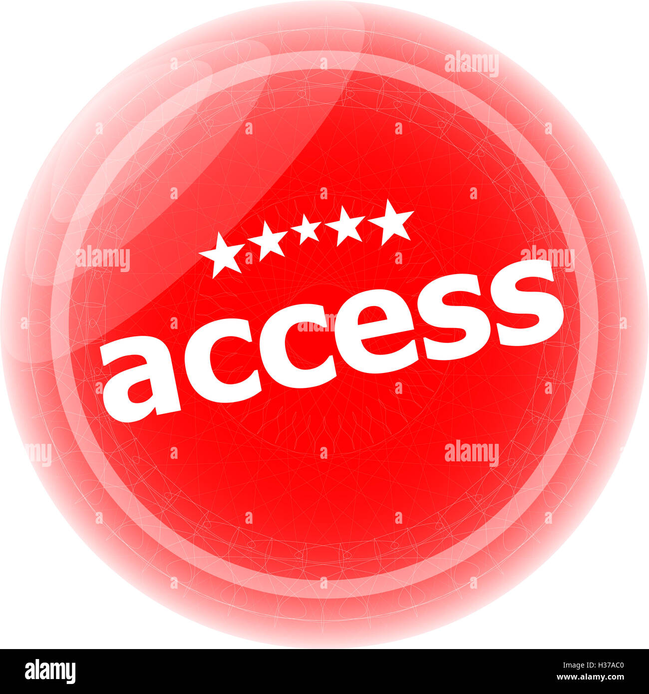 access red stickers on white, icon button Stock Photo - Alamy