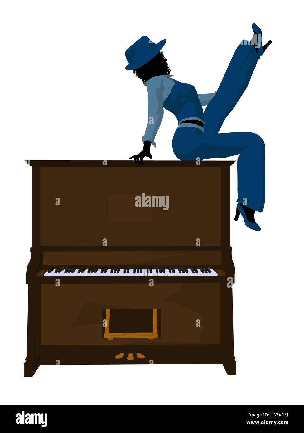 African American Jazz Musician Illustration Stock Photo - Alamy