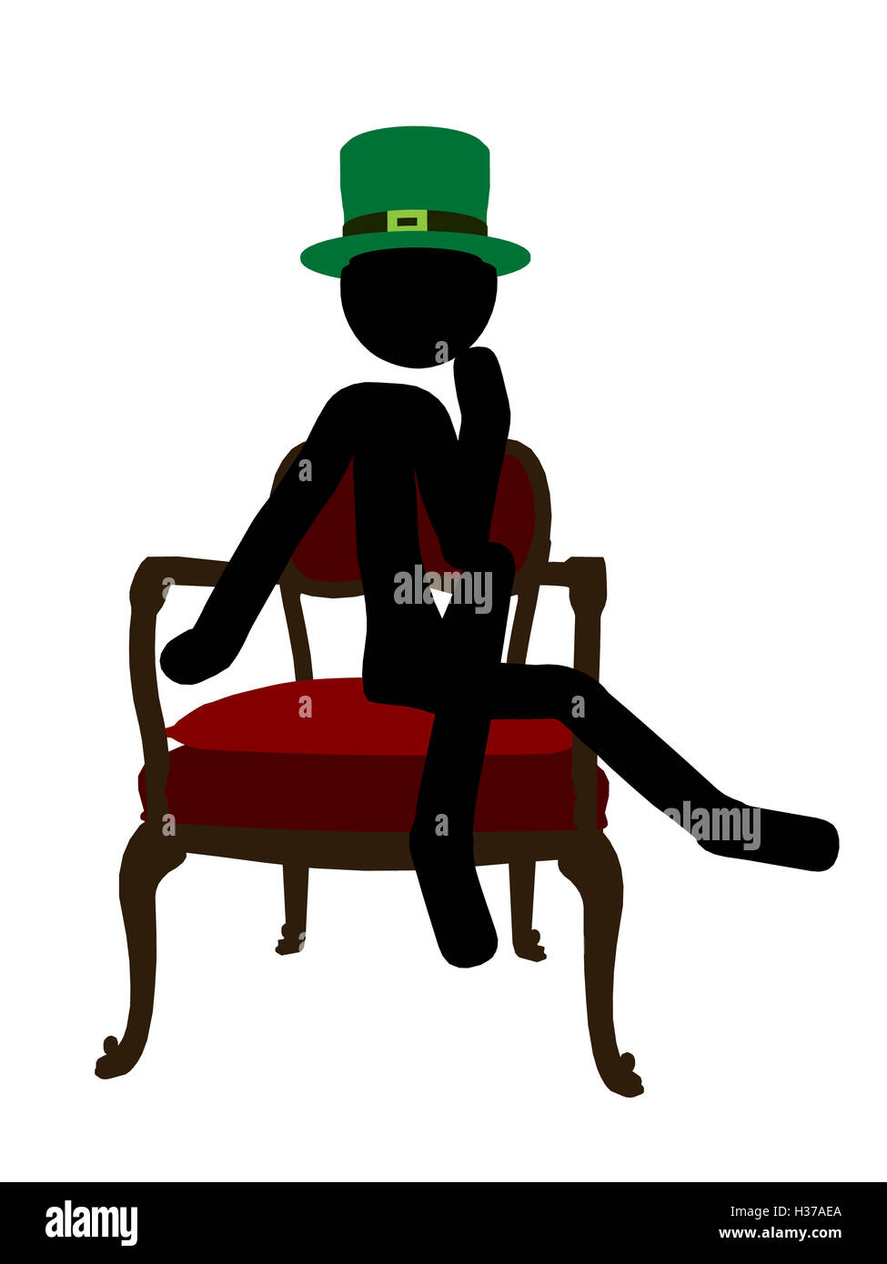 St. Patricks Day Stickman Illustration Silhouette Stock Photo - Alamy