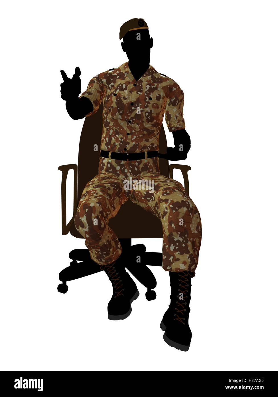 Male soldier sitting in chair hi-res stock photography and images - Alamy