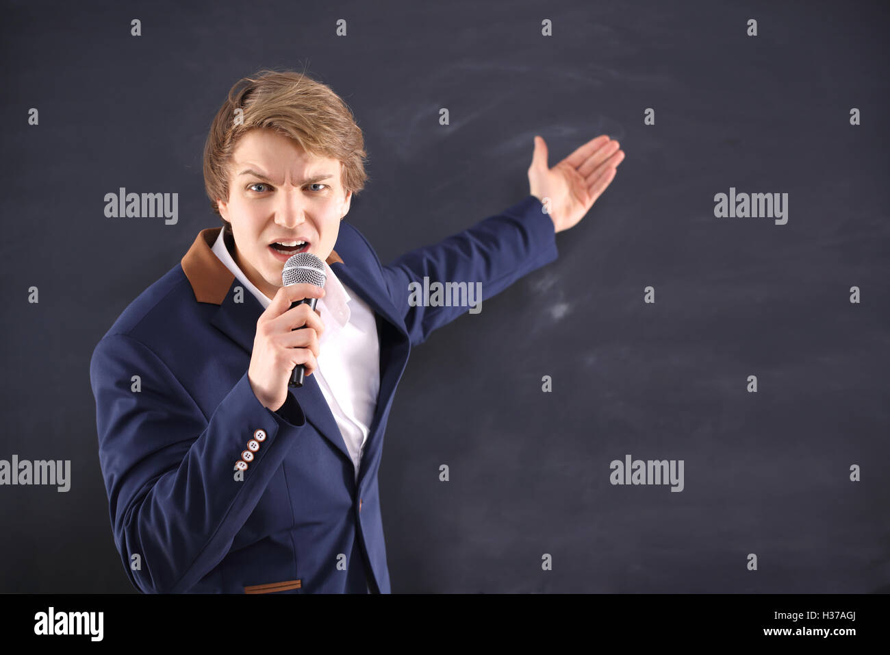 College student speaker microphone hi-res stock photography and images ...