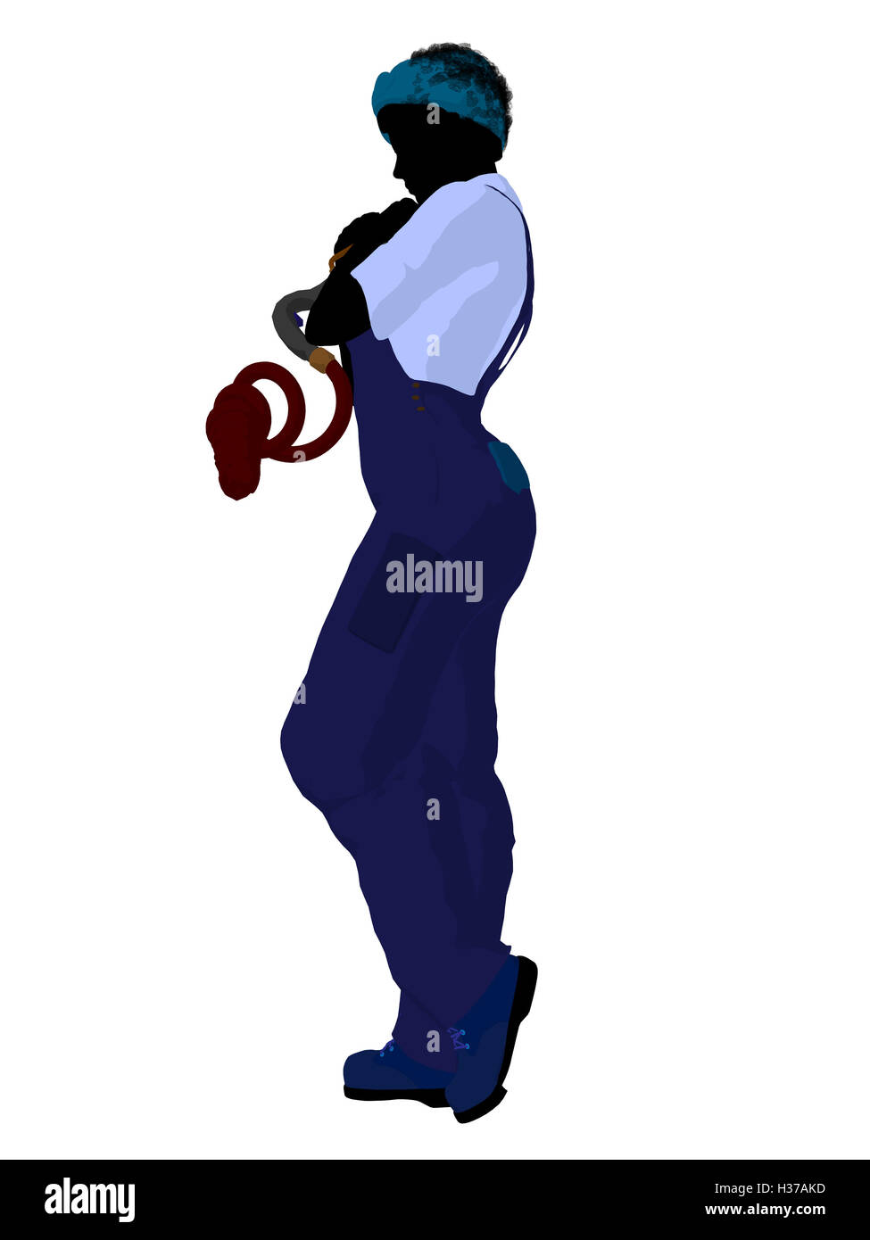 Female Mechanic Silhouette Stock Photo - Alamy