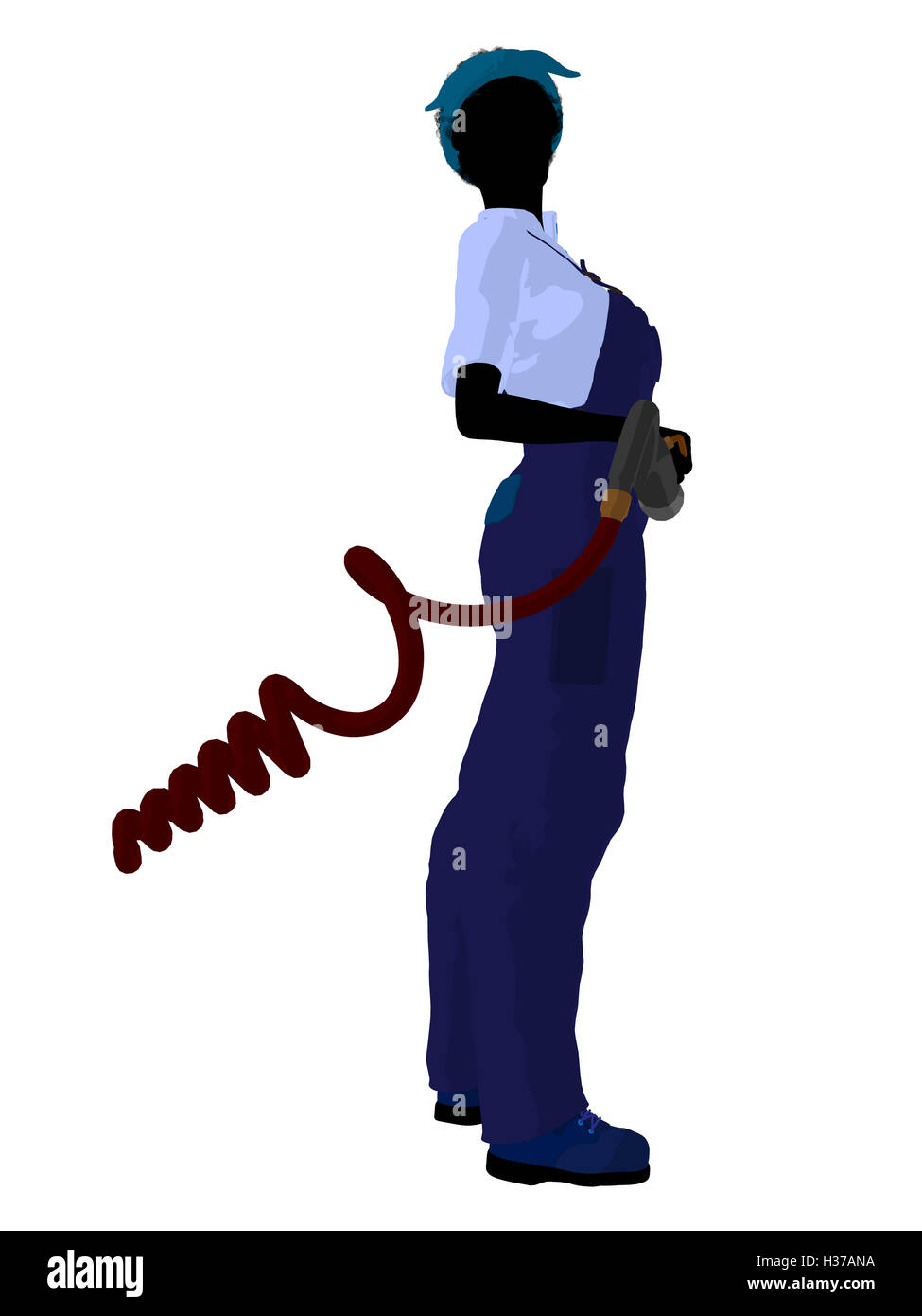 Female Mechanic Silhouette Stock Photo - Alamy