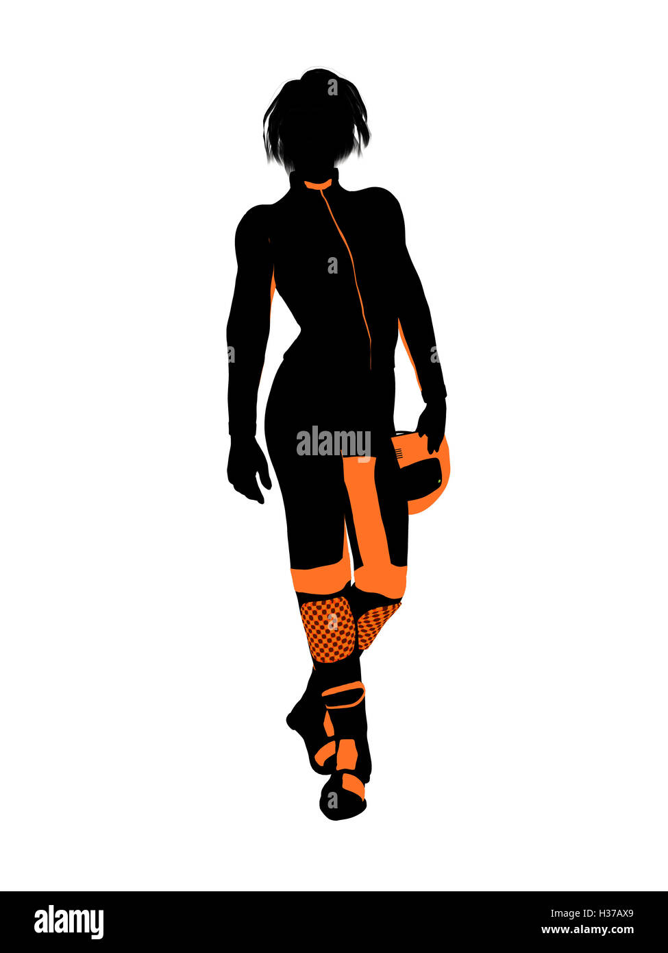 Woman Motorcycle Silhouette High Resolution Stock Photography and ...