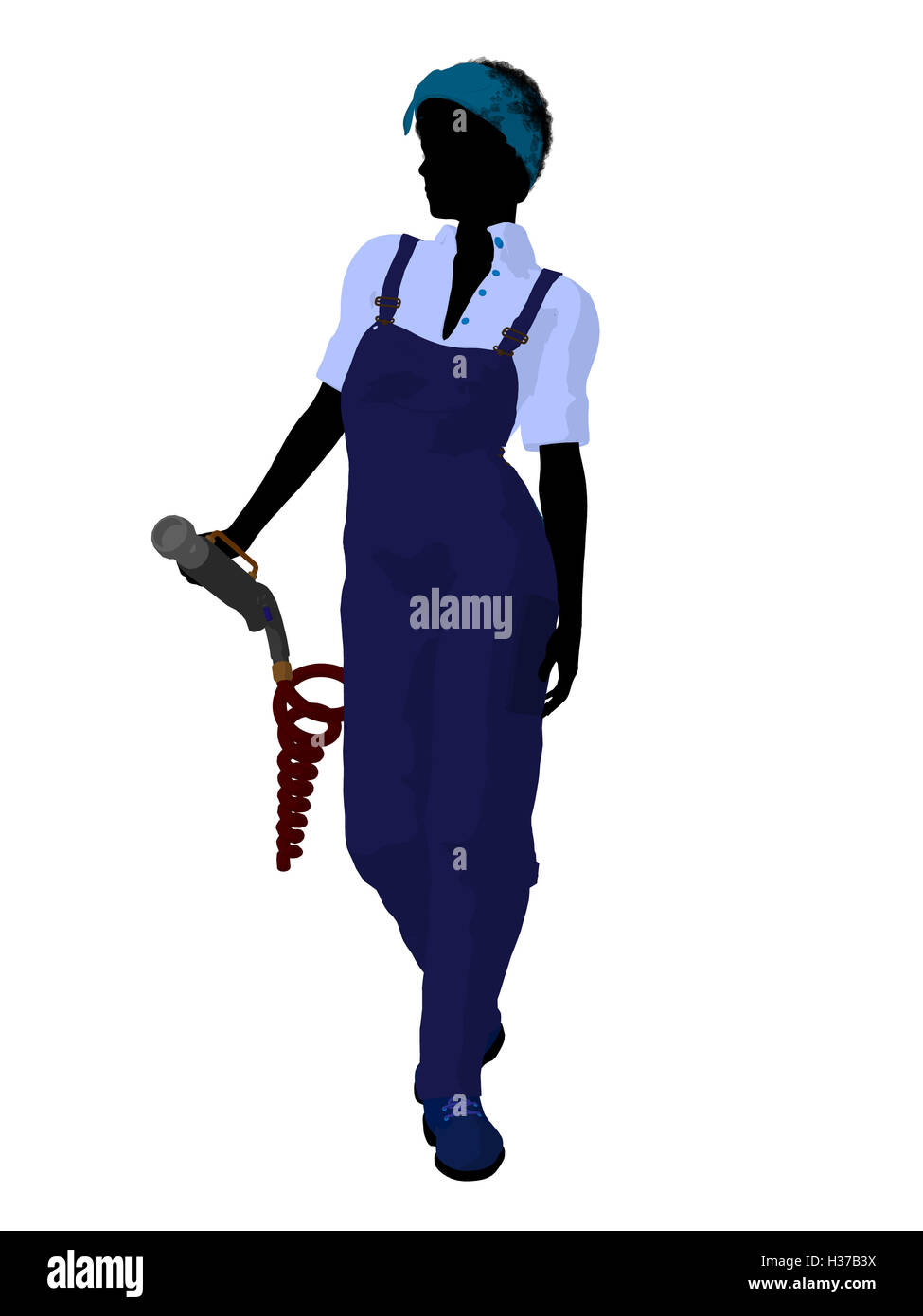 Female Mechanic Silhouette Stock Photo - Alamy