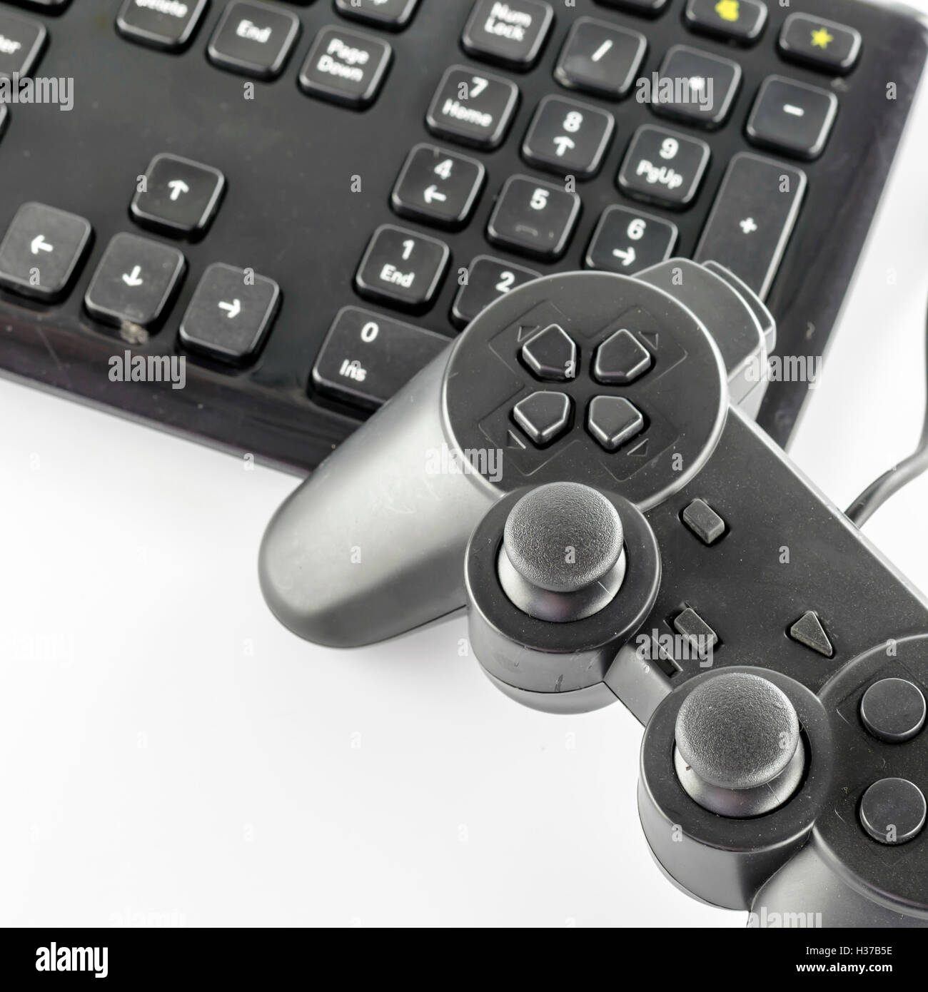 keyboard computer and game controller Stock Photo - Alamy