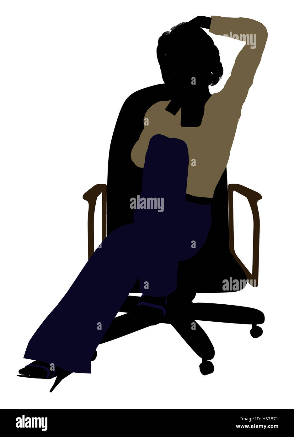 Female Office Illustration Silhouette Stock Photo - Alamy