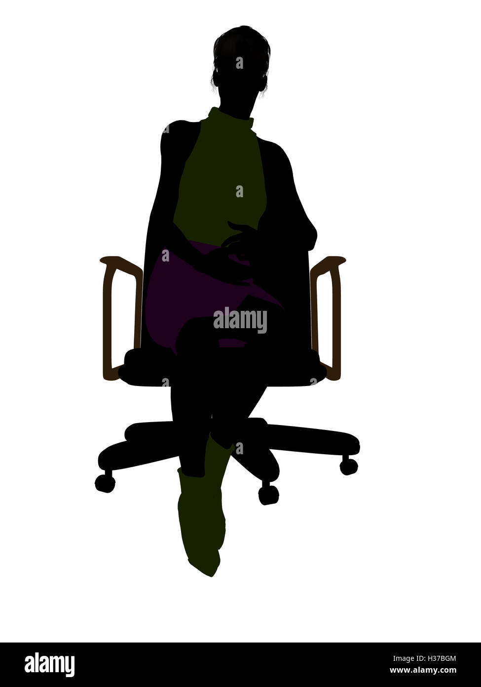 Female Office Illustration Silhouette Stock Photo - Alamy