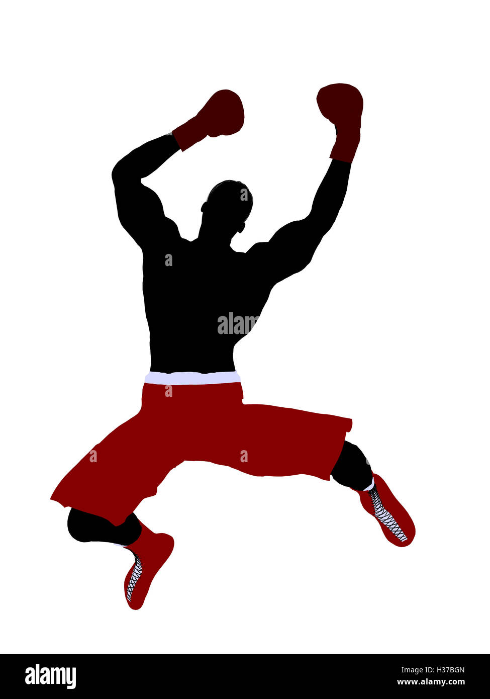 Male Boxer Illustration Silhouette Stock Photo - Alamy