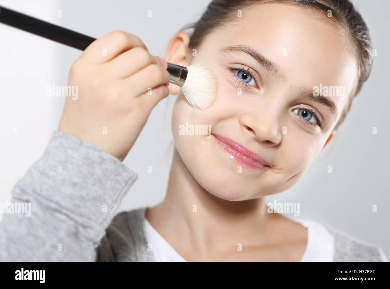 Beautiful girl in a delicate makeup Stock Photo - Alamy