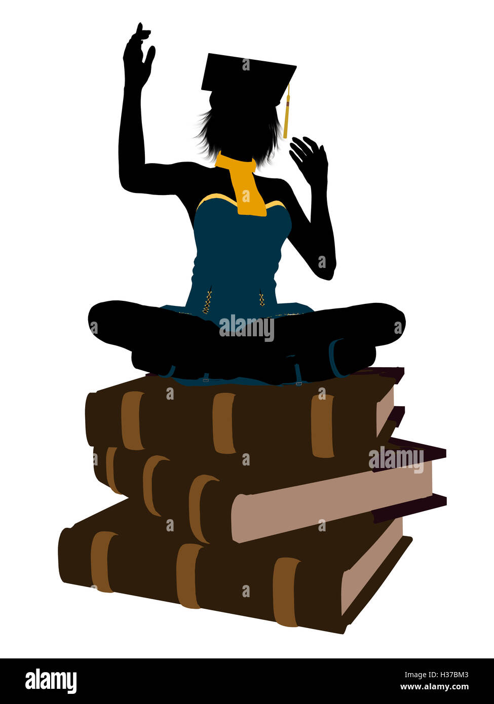 Female Graduate Illustration Silhouette Stock Photo - Alamy