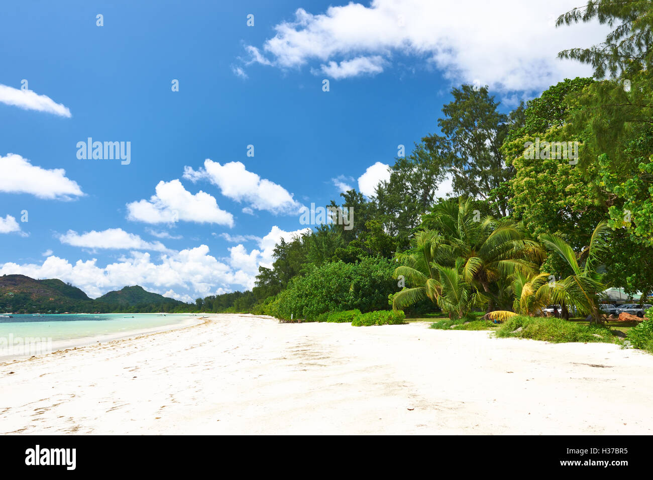 Beautiful beach at Seychelles Stock Photo - Alamy